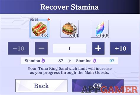 Stamina System Guide The Eminence In Shadow Rpg