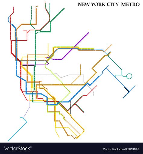 Map Metro Subway Royalty Free Vector Image Vectorstock