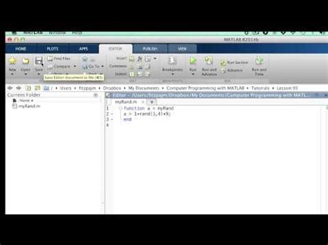 Lesson Function Input Output Matlab Video Lecture Introduction To Programming With