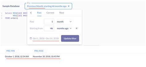 When Using Date Filters And Setting Up Relative Dates Starting From The Range Specified