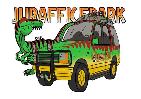 Juraffic Fpark A3 Jurassic Park Funny Lisp Dinosaur Meme Etsy