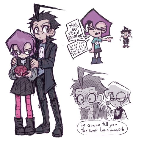 Gazlene Membrane And Dib Invader Zim Drawn By Linterteatime Danbooru