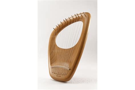 12 String Lyre Harp Diatonic Musical Instrument Cherry Wood Etsy
