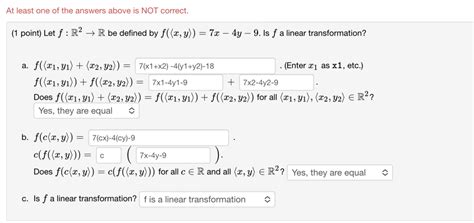 Solved At Least One Of The Answers Above Is Not Correct 1