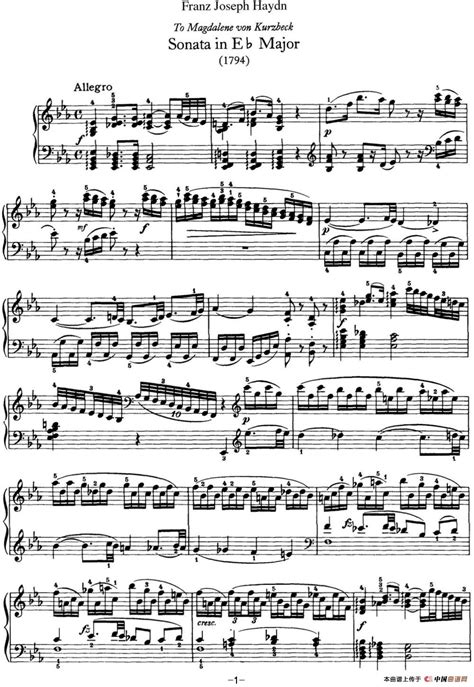 Hob Xvi In E Flat Major