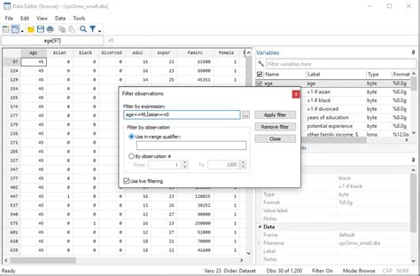 Solved In Stata How Can I Filter More Than One Expression