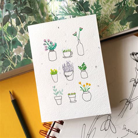 Pot Plant Plantable Card By Ruby And Bo