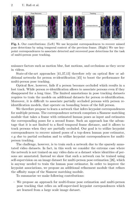 Self Supervised Keypoint Correspondences For Multi Person Pose Estimation And Tracking In Videos