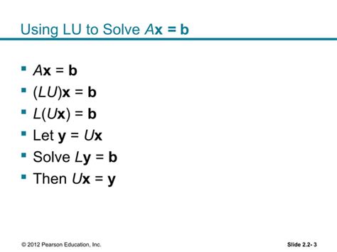 Lecture 6 Lu Factorization And Determinants Section 2 5 2 7 3 1 And 3 2 Ppt