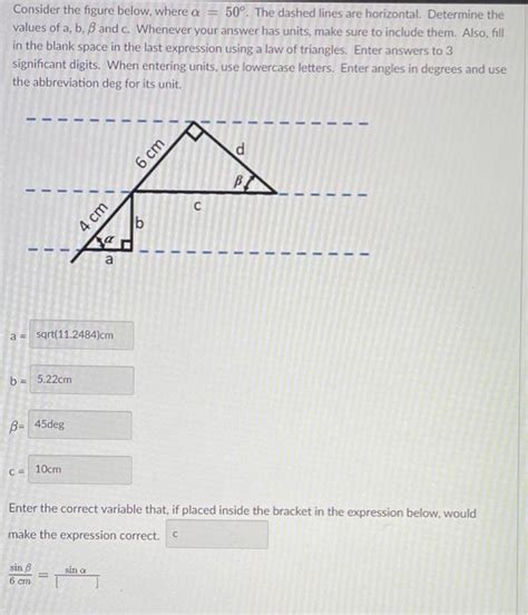 solved consider the figure below where α 50∘ the dashed