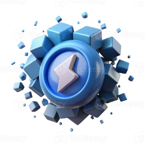 fast forward 3d blue arrow in exploding cube design 56479038 png