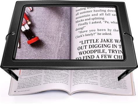 OBOVO Upgrade Lupe mit Licht 5X Leselupe mit Licht für Senioren Groß