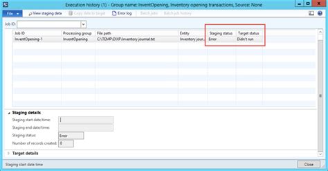 Troubleshooting Data Import Export Framework