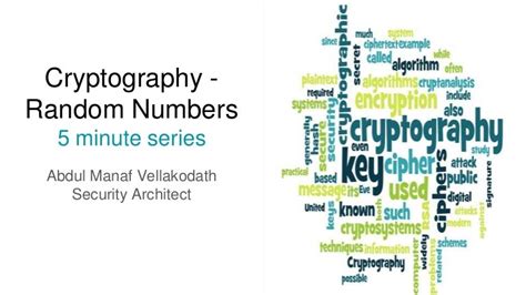 Cryptography 5 Minutes Series Random Numbers