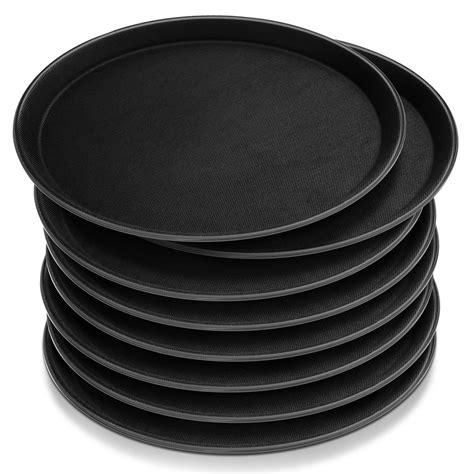 Zopeal 8 Pieces Restaurant Serving Tray Non Slip Surface