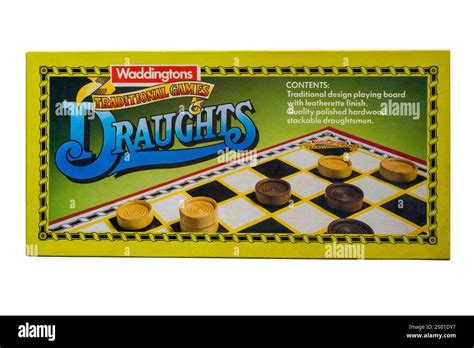 Waddingtons Draughts Game Traditional Games Isolated On White