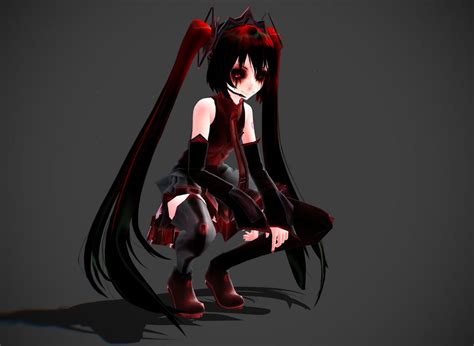 Tda Crystal Miku Blood Version By Neur0sis Mmd On Deviantart