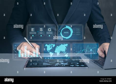 Digital Transformation Modern Virtual Interface Double Exposure