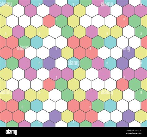 Detailed Colorful Modern Bee Honeycomb Seamless Pattern Art Honey Texture Colorful Honeycomb