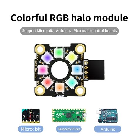 Yahboom Bit Full Color RGB Light Ring Module Microbit Raspberry Pi Pico Development Board