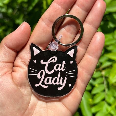 Cat Keychain Etsy
