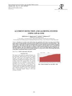ACCIDENT DETECTION AND ALERTING SYSTEM USING GPS Accident Detection And Alerting System
