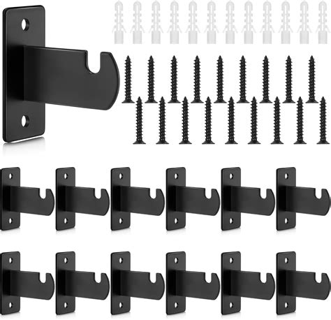 Coume 12 Pcs Gridwall Mount Brackets Black With Screws Space Saving Metal Grid