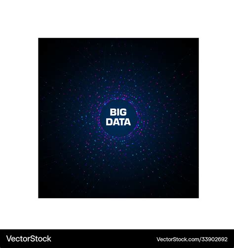 Big Data Visualization Circular Cluster Royalty Free Vector