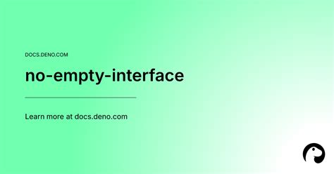 No Empty Interface