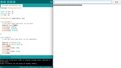 Attiny85 Softwareserial Printing Garbage To Serial Monitor 3rd Party