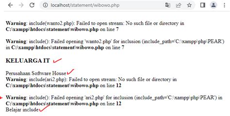 php part 6 statement pernyataan require include require once dan