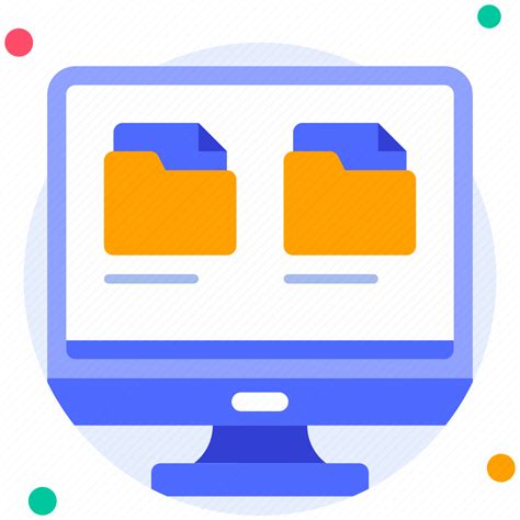 Computer Folder Computer Folder Data File Document Business Icon