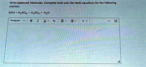solved texts write balanced molecular complete ionic and net ionic