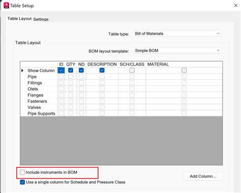 How To Include Instruments In The Isometric Bill Of Material In Autocad Plant 3d
