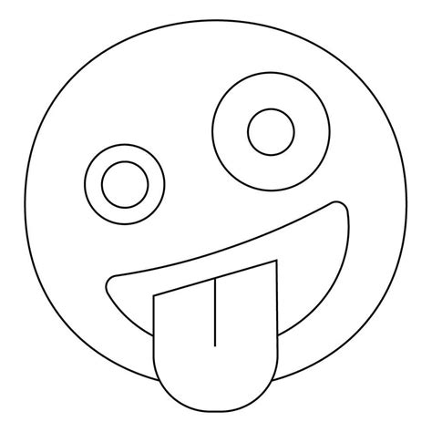 Раскраска Безумный смайлик распечатать раскраски для детей