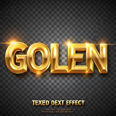 3d Golden Text Effect Fancy Font Style Perfect For Logotype With Title Or Heading Text Premium
