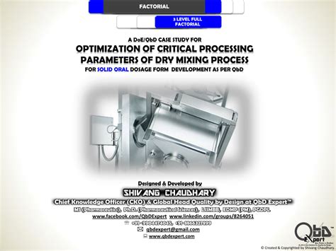 Pdf A Doe Qbd Optimization Model Of “dry Mixing Direct Compression” Process Using 3 2 Full