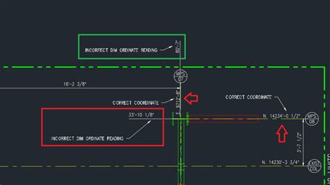 Project Coordinates How To Get Correct Wcs Ordinate Dimensions On
