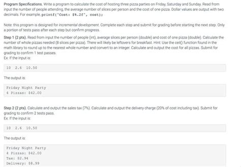 Solved Program Specifications Write A Program To Calculate