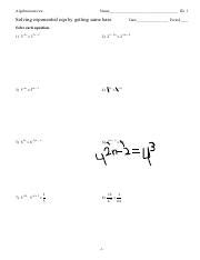 Solving Exponential Equations A Step By Step Guide For Babes Course Hero