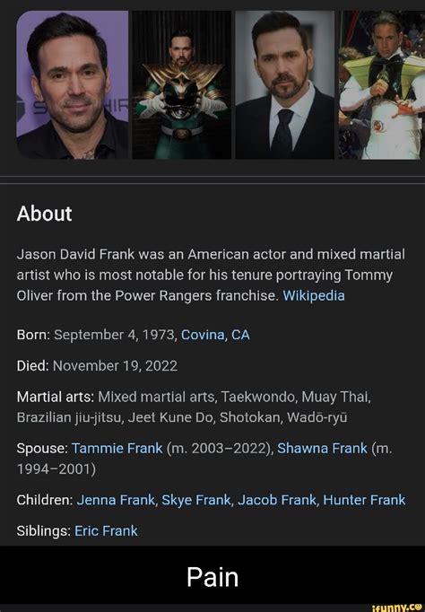 Jason David Frank Son Jacob