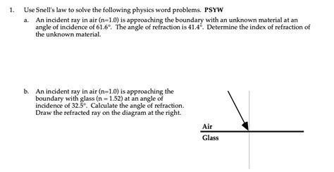 VIDEO Solution Use Snell S Law To Solve The Following Physics Word