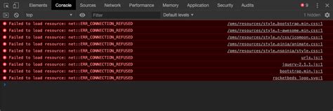 Css Failed To Load Resource Net Err Connection Refused Resources Js Jquery