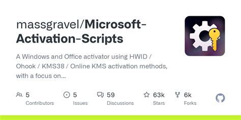 Discussions · Massgravelmicrosoft Activation Scripts · Github