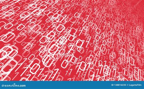 Cyber Security Algorithm Vector Binary Code Big Data Flow Stock Vector Illustration Of