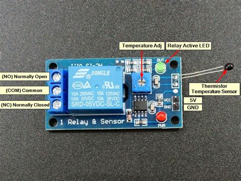 Temperature Sensitive Relay Module 5v Protosupplies
