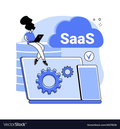 Saas Technology Abstract Concept Royalty Free Vector Image