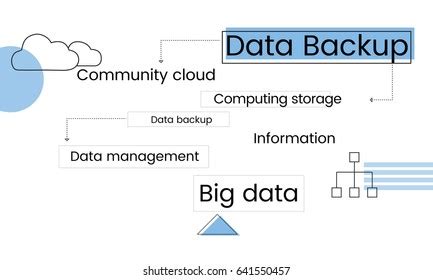 Cloud Data Storage Technology Scheme Stock Illustration