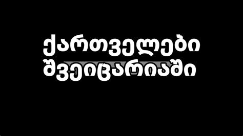 ქართველები შვეიცარიაში Youtube