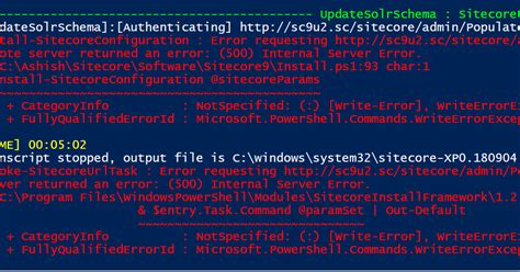 Sitecore 9 Installation Failed Populatemanagedschemaaspxindexesall